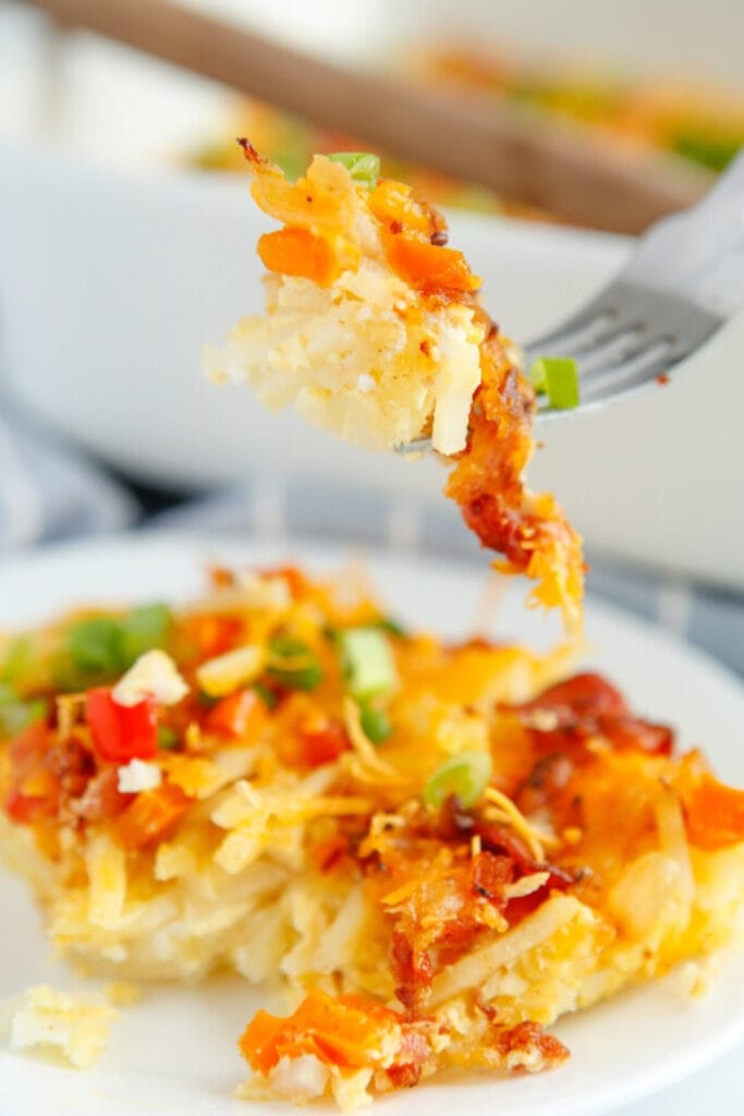 Hash Brown Breakfast Casserole with Bacon - Kitchen Divas