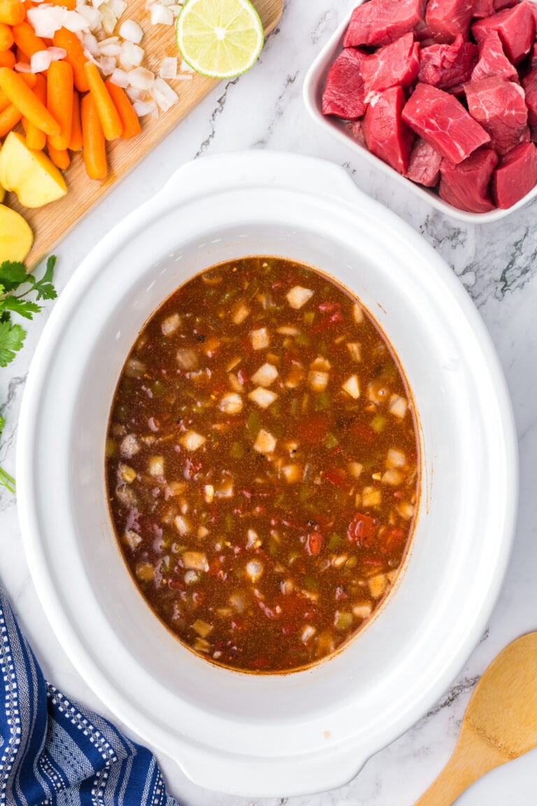 Spicy Beef Stew (Slow Cooker) - Kitchen Divas