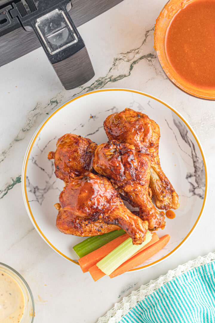 Air Fryer Buffalo Chicken Drumsticks - Kitchen Divas