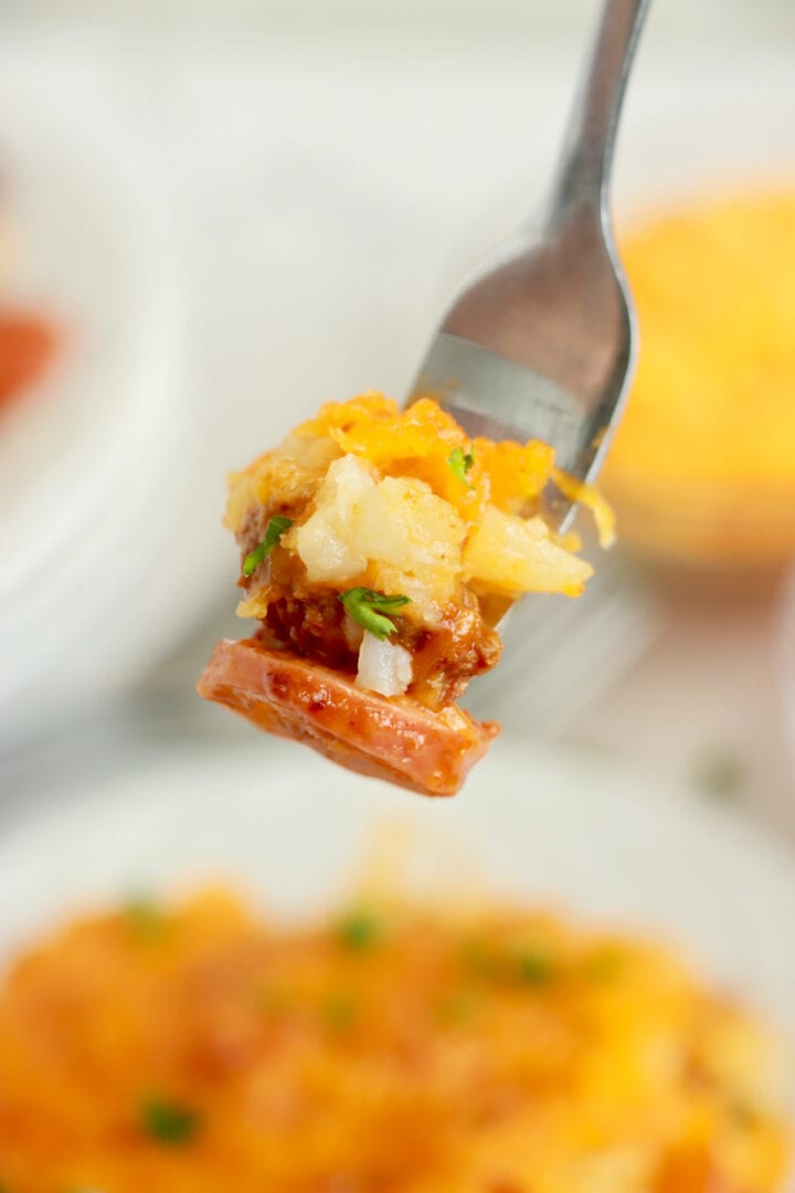 Hot Dog Casserole with Tater Tots - Kitchen Divas