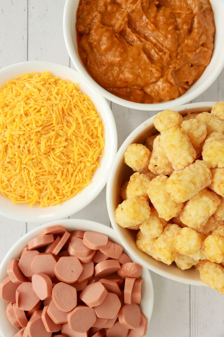 Hot Dog Casserole with Tater Tots - Kitchen Divas