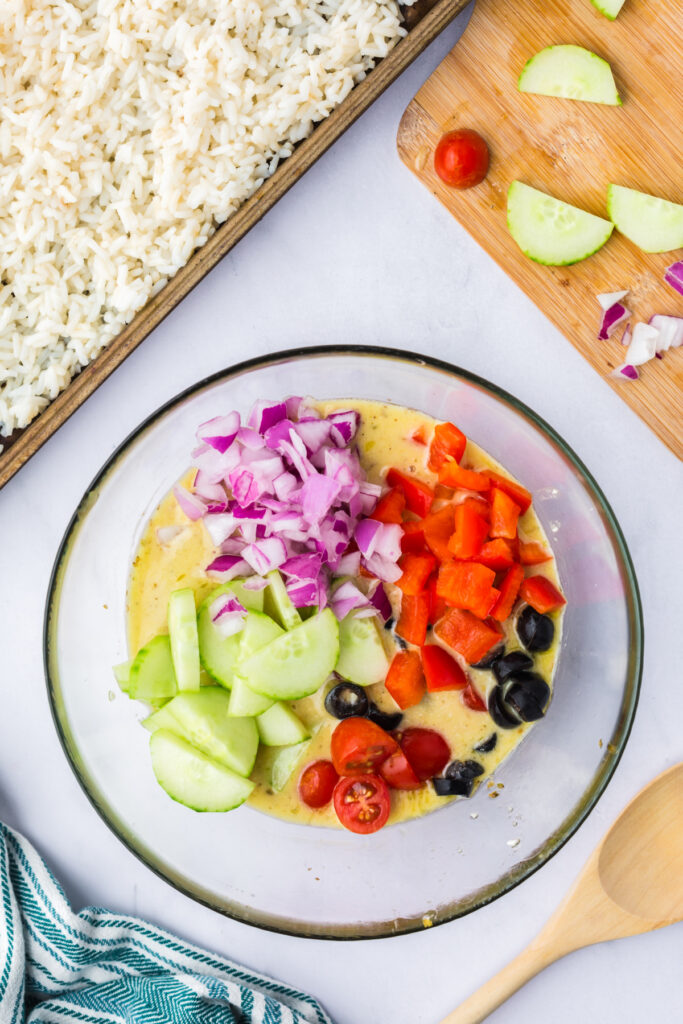 Mediterranean Rice Salad - Kitchen Divas