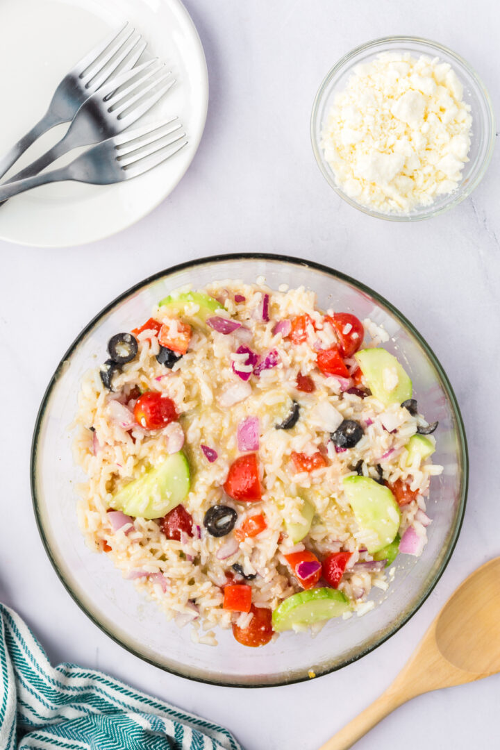 Mediterranean Rice Salad - Kitchen Divas