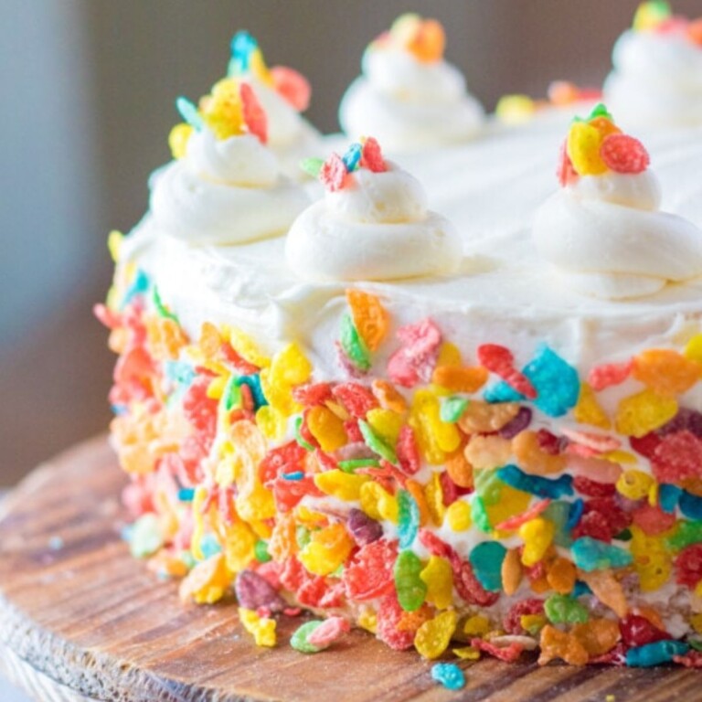 Fruity Pebble Cake - Layers of Flavor! - Kitchen Divas