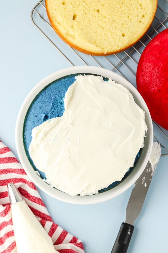 Red, White, and Blue Cake - Kitchen Divas