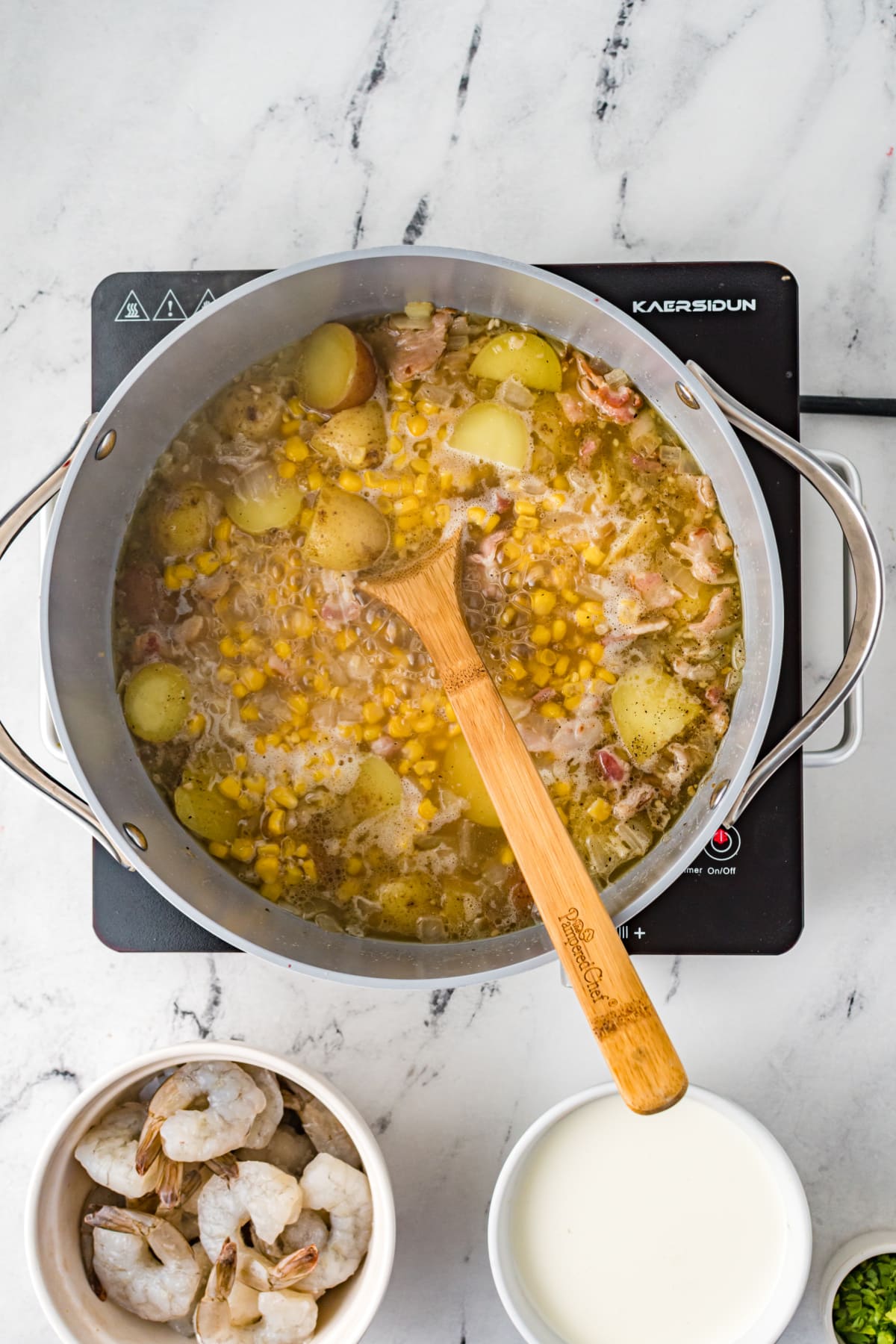 Shrimp Potato Corn Chowder - Kitchen Divas
