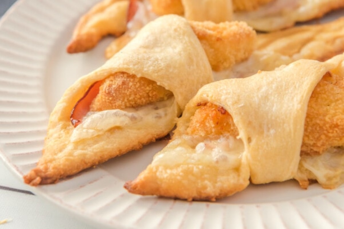 Air Fryer Mini Chicken Cordon Bleu Croissants - Kitchen Divas