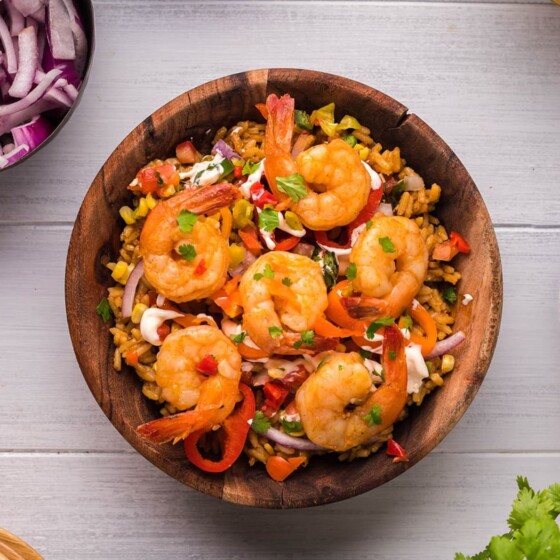 Tex Mex Shrimp Bowl - Kitchen Divas
