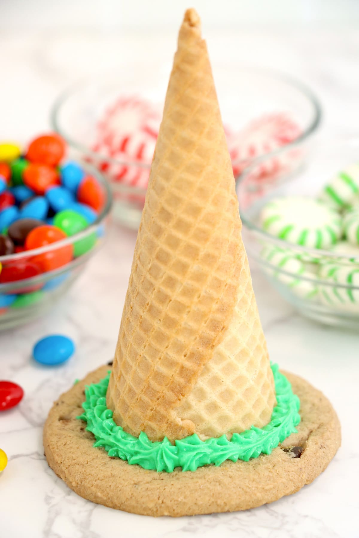 Sugar Cone Christmas Trees - Kitchen Divas