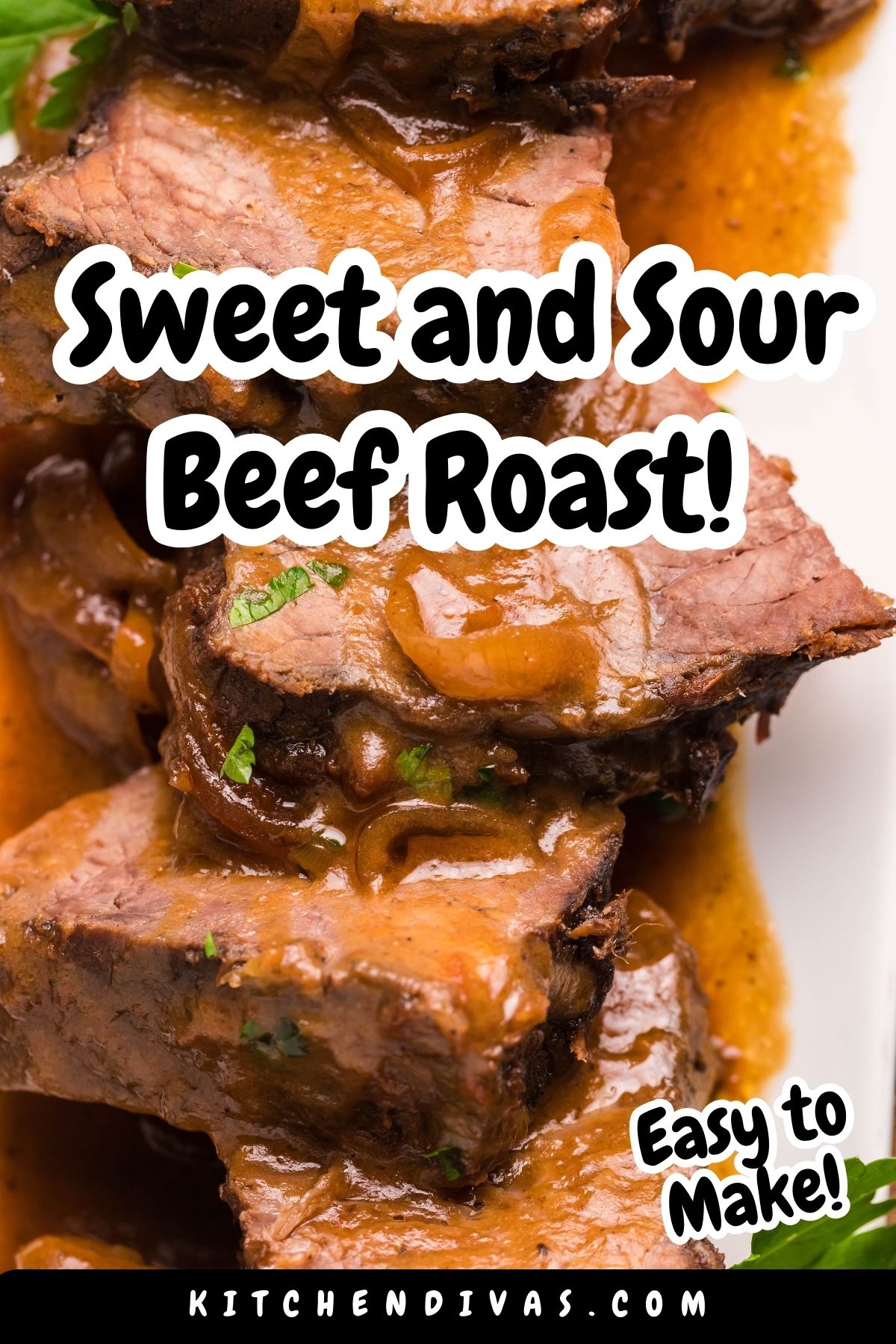 Slow Cooker Sweet and Sour Beef Roast - Kitchen Divas