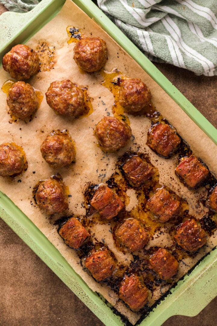 Breakfast Kabobs with Breakfast Meatballs and Bacon Rolled Up - Kitchen ...