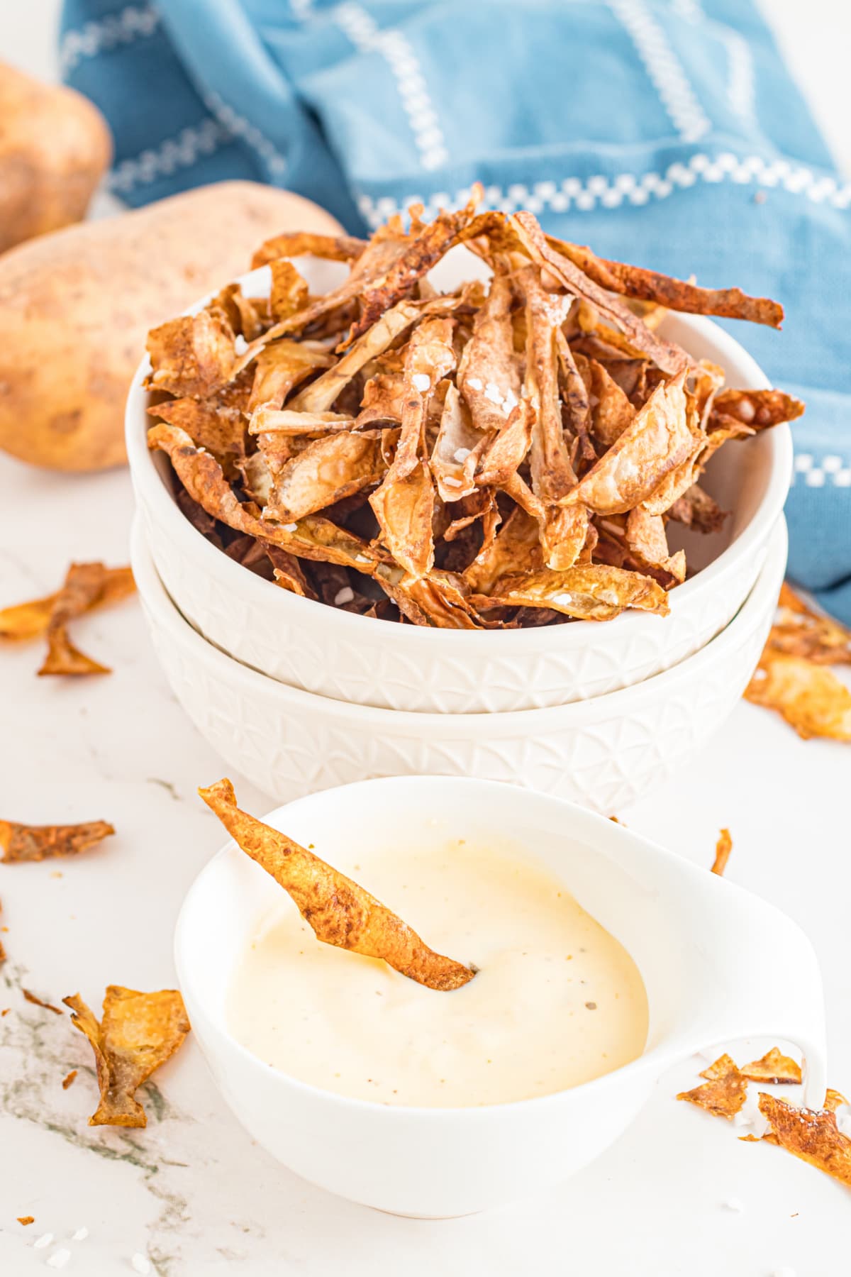 Crispy Potato Skin Chips - Kitchen Divas