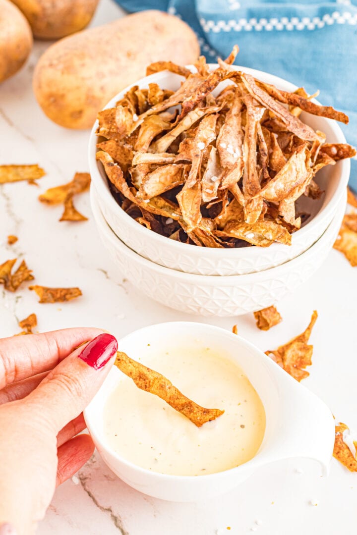 Crispy Potato Skin Chips - Kitchen Divas
