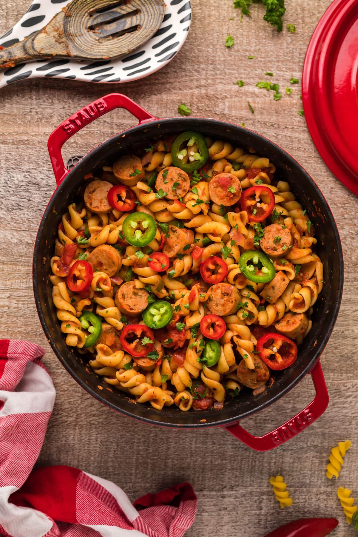 Spicy Italian Sausage Pasta - Kitchen Divas