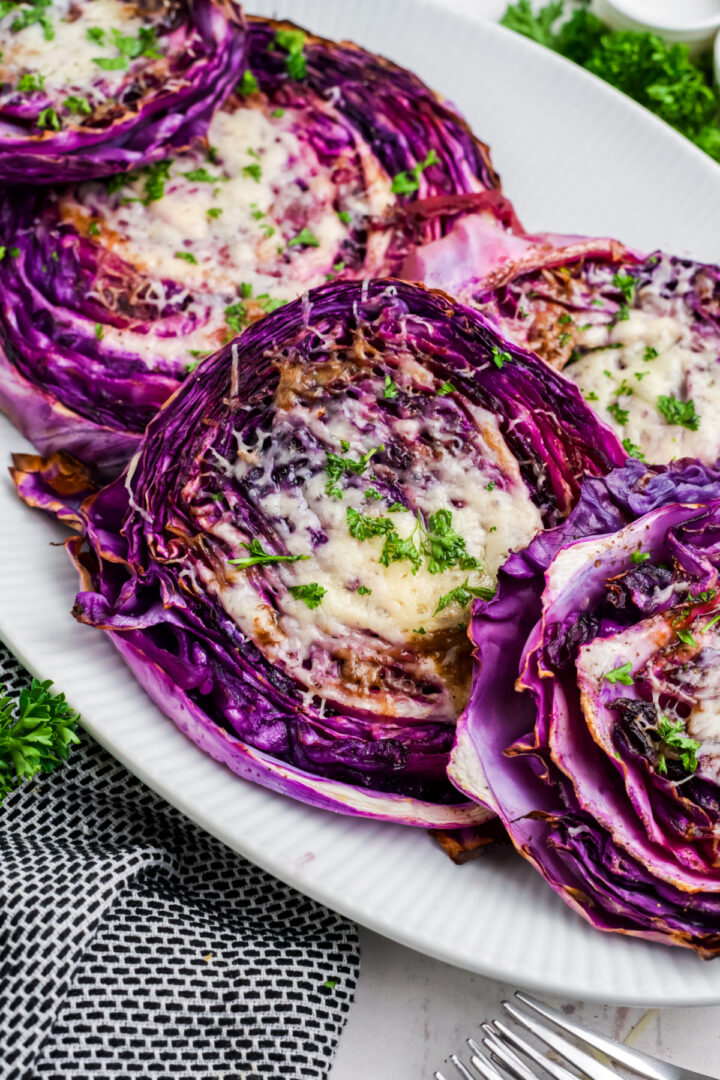 Roasted Red Cabbage Steaks - Kitchen Divas
