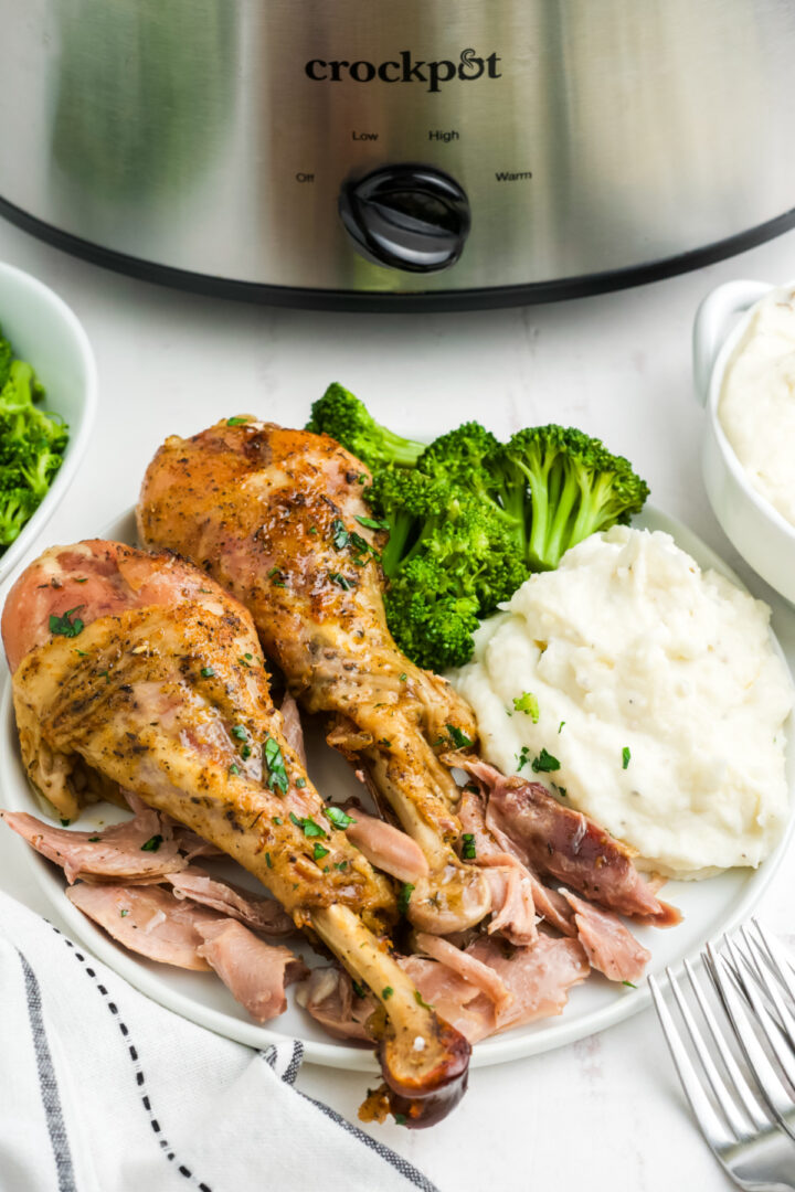 Slow Cooker Turkey Legs - Kitchen Divas