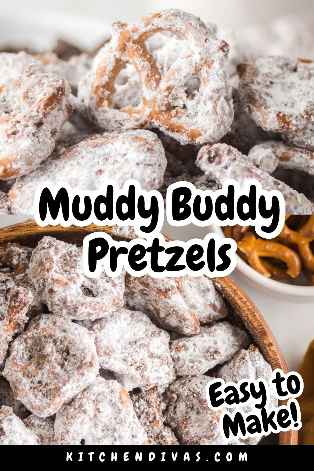 Muddy Buddy Pretzels - Kitchen Divas