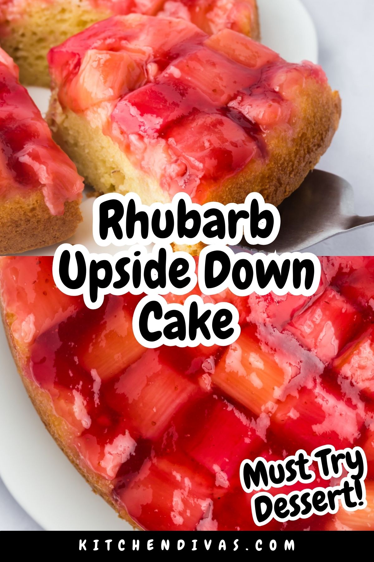 Rhubarb Upside Down Cake - Kitchen Divas