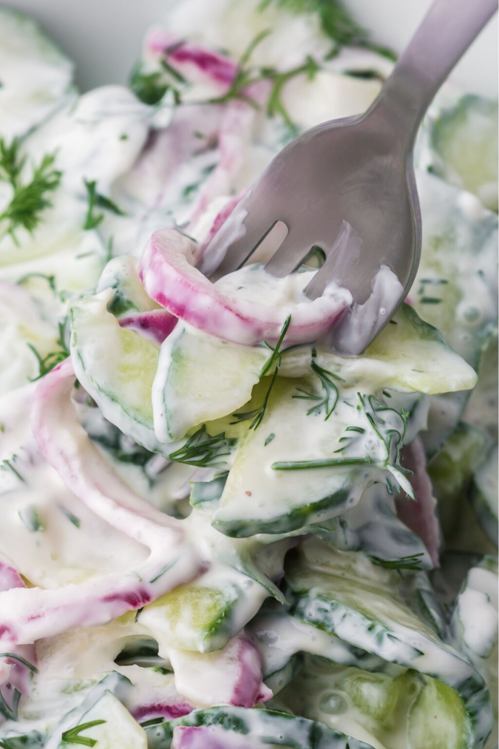 Creamy Cucumber Salad - Kitchen Divas