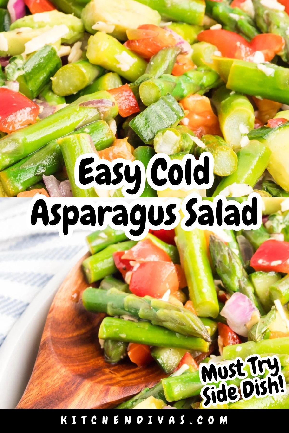 Easy Cold Asparagus Salad - Kitchen Divas