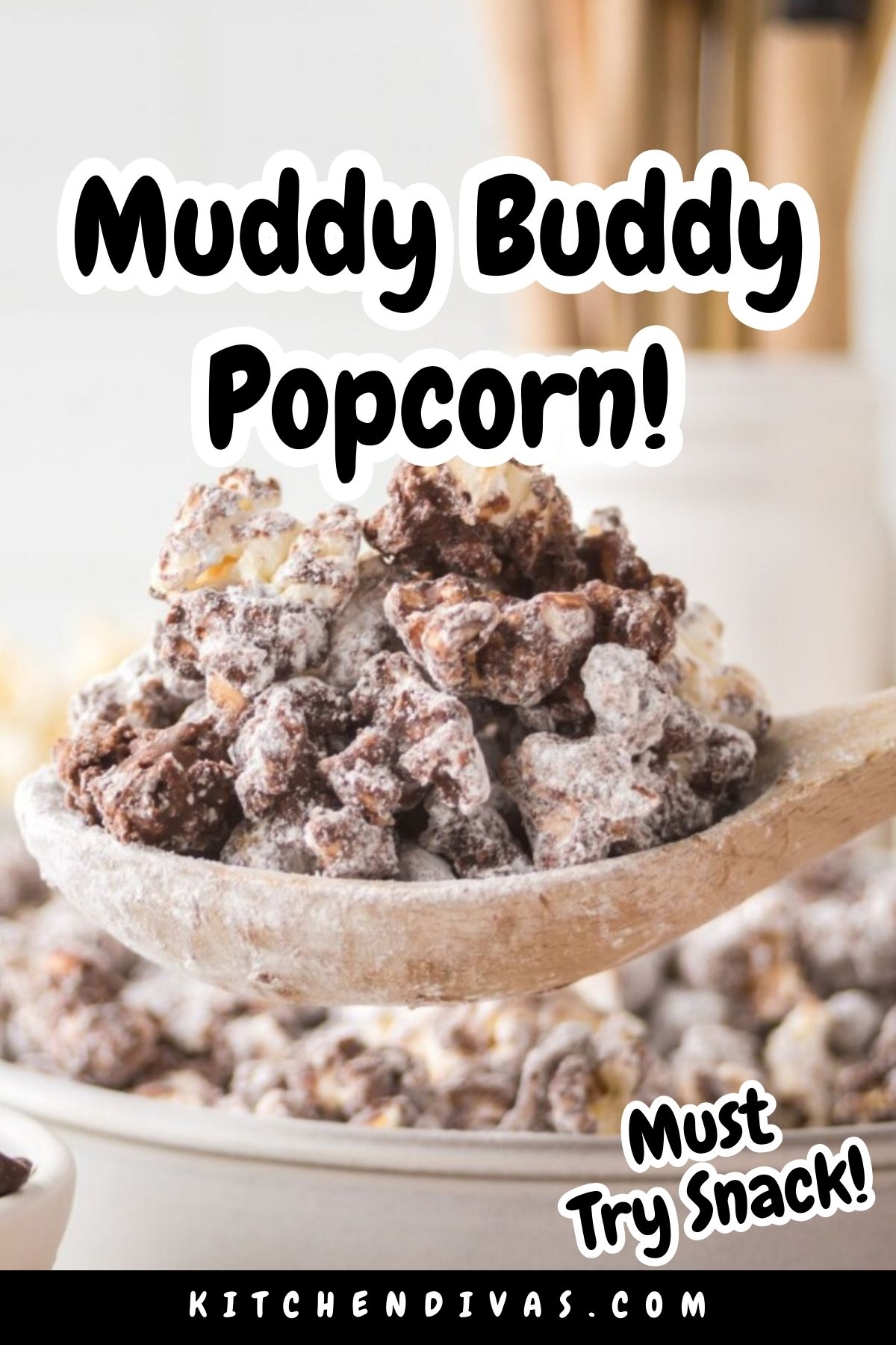 Muddy Buddy Popcorn - Kitchen Divas