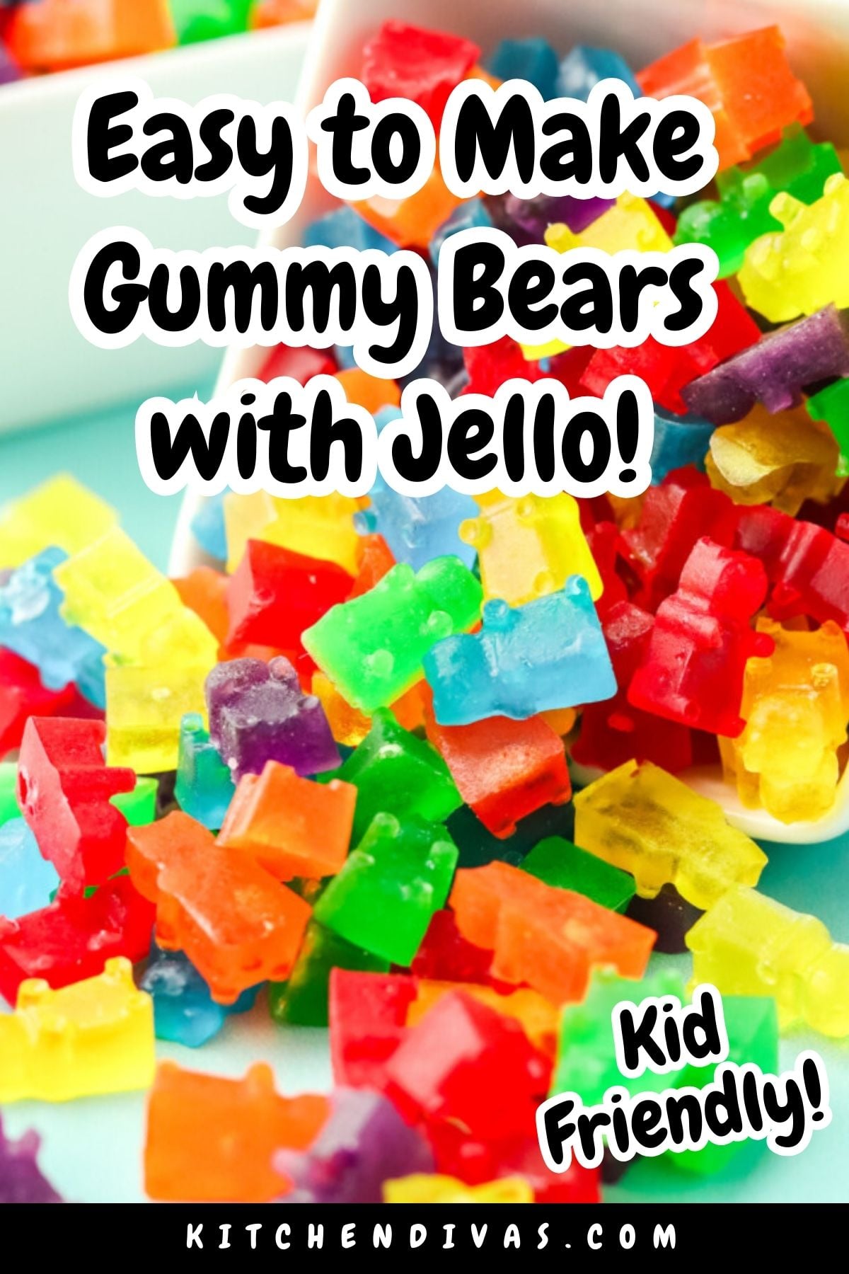 Easy to Make Gummy Bears with Jello - Kitchen Divas