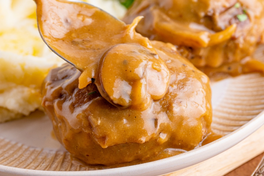 Salisbury Steak with Onion Gravy - Kitchen Divas